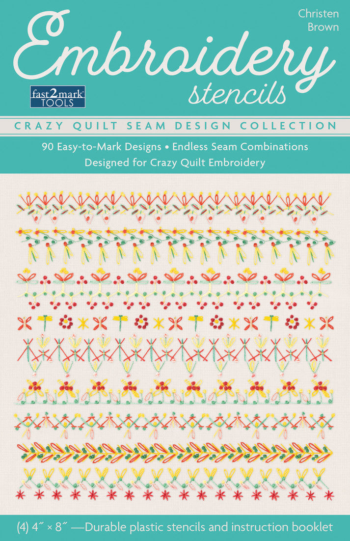 Embroidery Stencils, Crazy Quilt Seam Design Collection – C&T Publishing